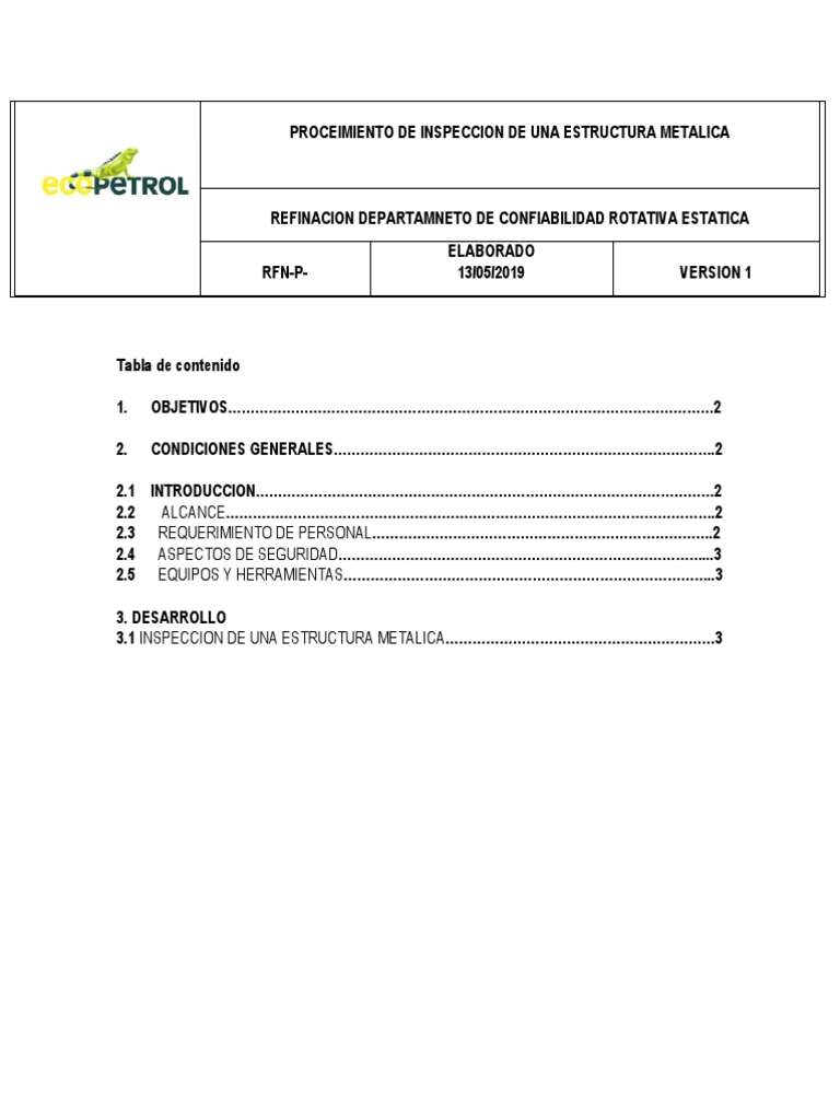 Inspección de Estructuras Metálicas | PDF | Hormigón | Ingeniería de Edificación