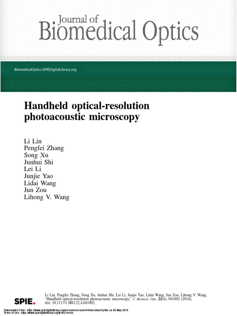 Handheld Optical Micros | PDF | Microscopy | Confocal Microscopy