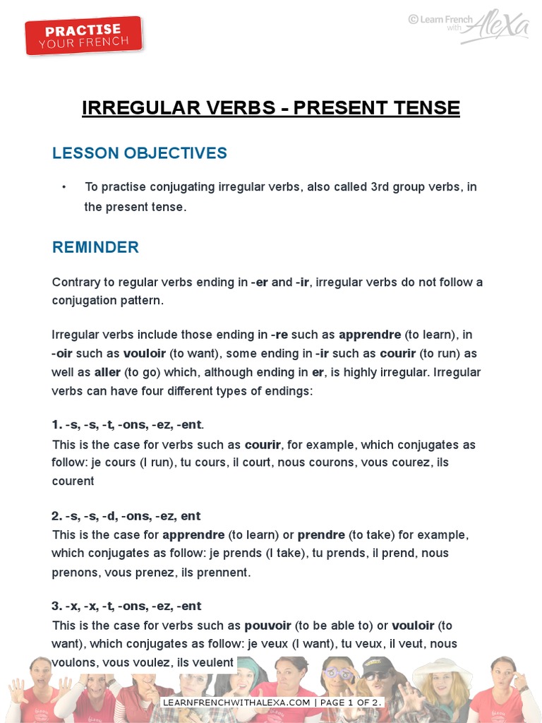 Practise Your French Group 3 Verbs - Worksheet