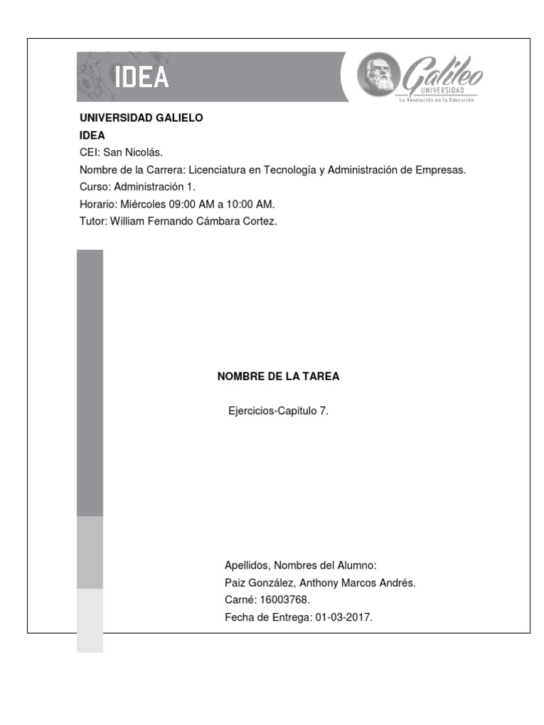 Ejercicios Capitulo 7 | PDF | Liderazgo | Motivación