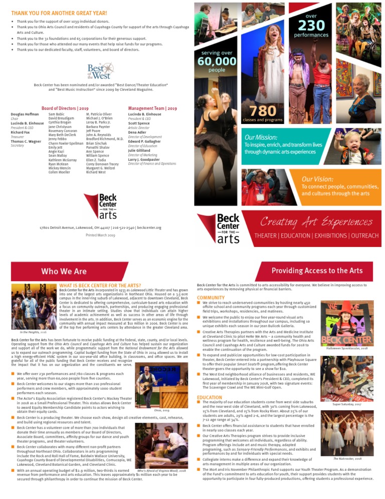 Beck Center Overview | PDF | Cleveland