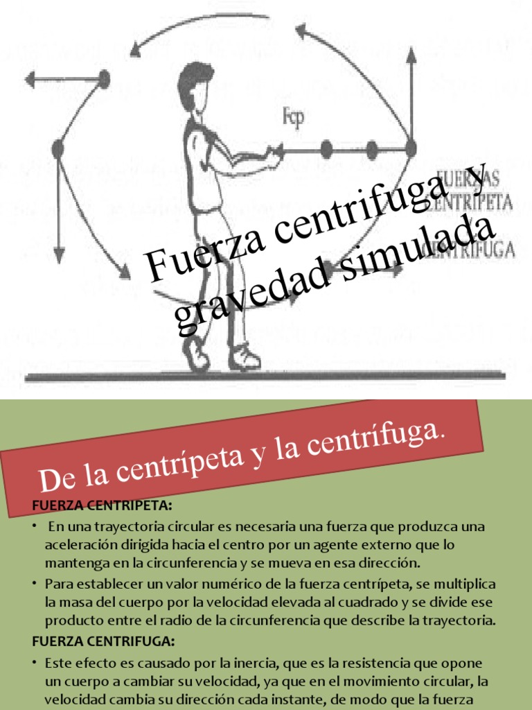 Fuerza Centrifuga y Gravedad Simulada | PDF | Fuerza | Fenomeno fisico