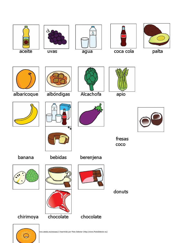 Pictogramas | Cocina | Alimentos