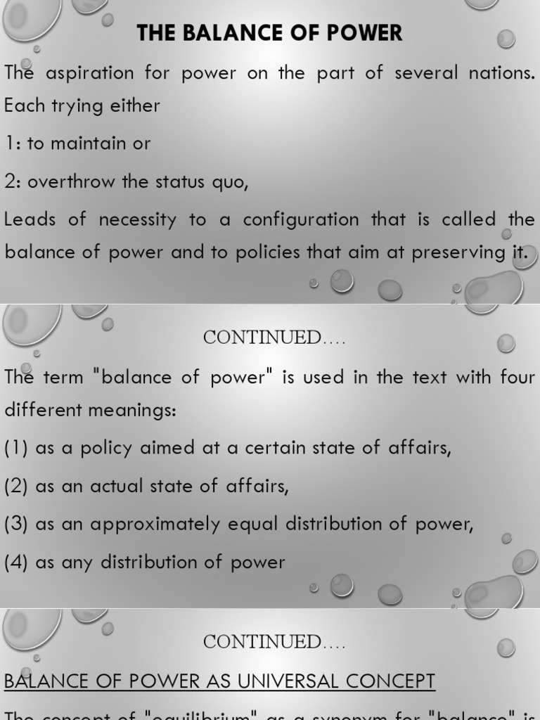 Balance of Power | PDF | Imperialism | Economic Equilibrium