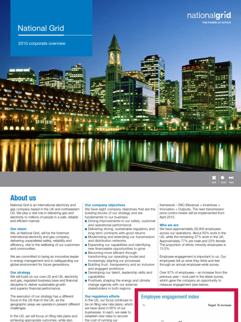 National Grid: 2010 Corporate Overview | PDF | Electric Power ...