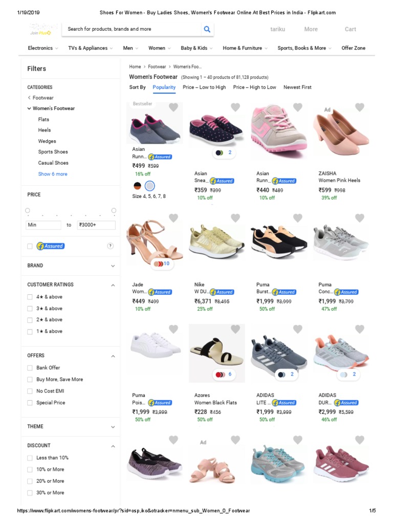 Filters: Women's Footwear | PDF | Shoe | Sneakers