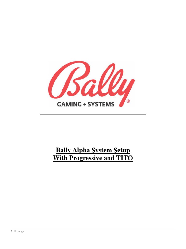 Bally Alpha Setup With Progressive Payout Tables | PDF | Slot Machine ...