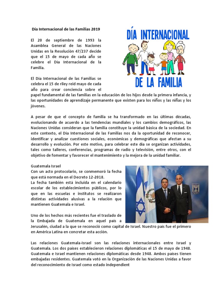 Actividades del Día Internacional de la Familia | PDF | Reciclaje ...