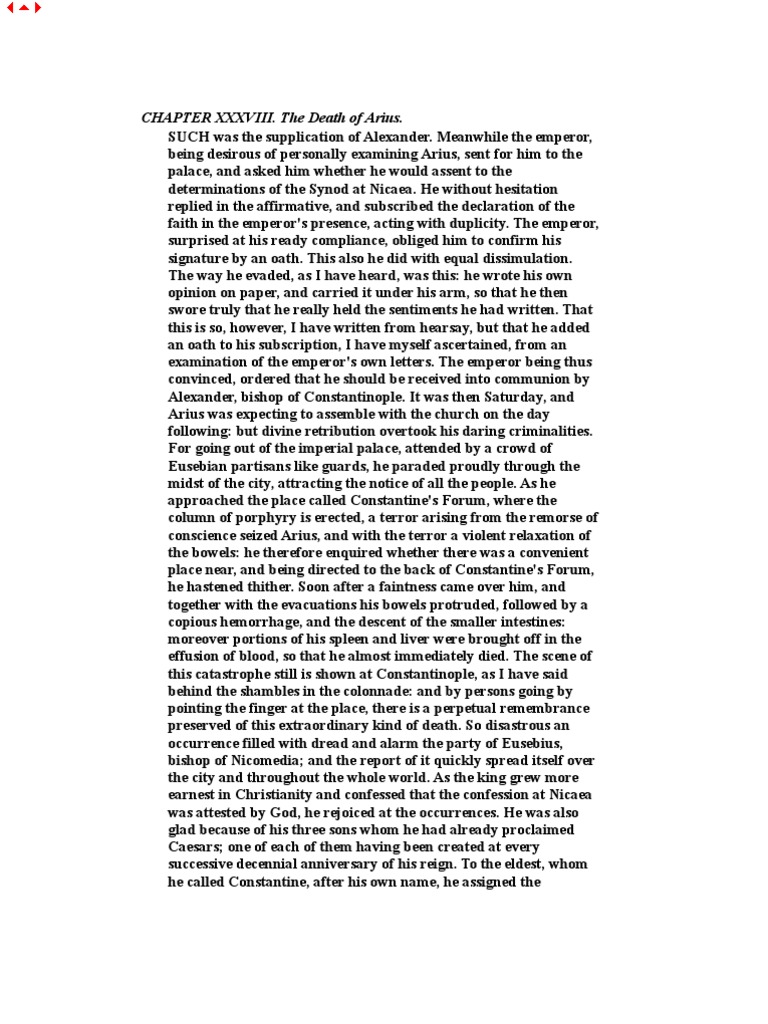 Death of Arius | PDF | Constantine The Great