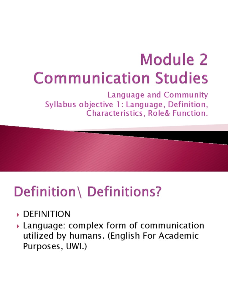 Module 2 Communication Studies Lesson 1 | PDF | Gesture | Communication