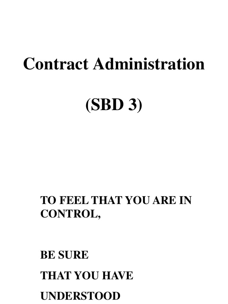 Contract Administration-Sbd - 3 | PDF | Employment | Insurance