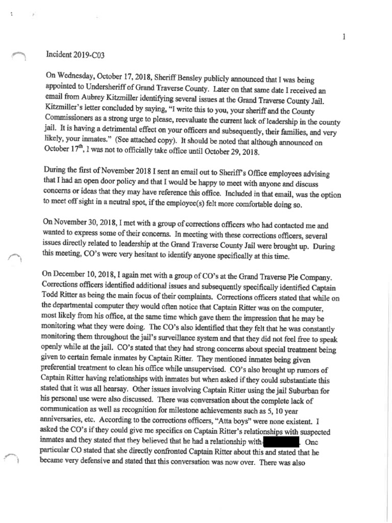 Investigation Report of Todd Ritter | PDF