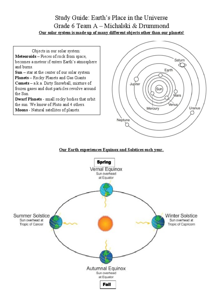 Earths Place in The Universe Study Guide | PDF