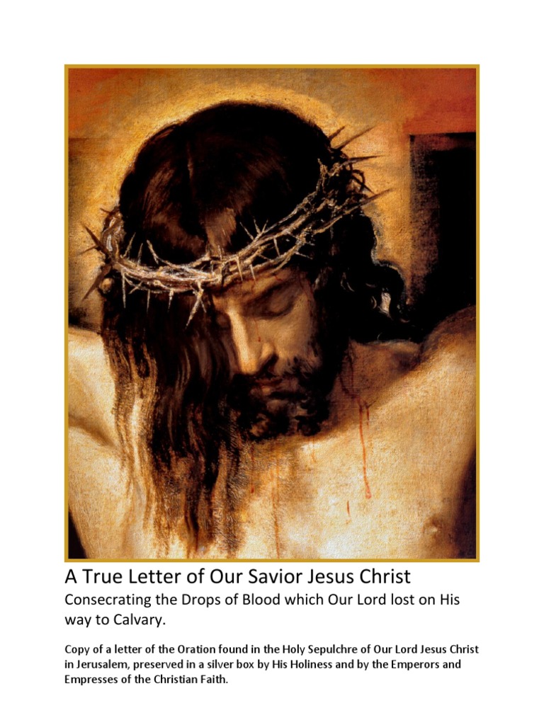 A True Letter of Our Savior Jesus Christ | PDF | Lord's Prayer | Jesus