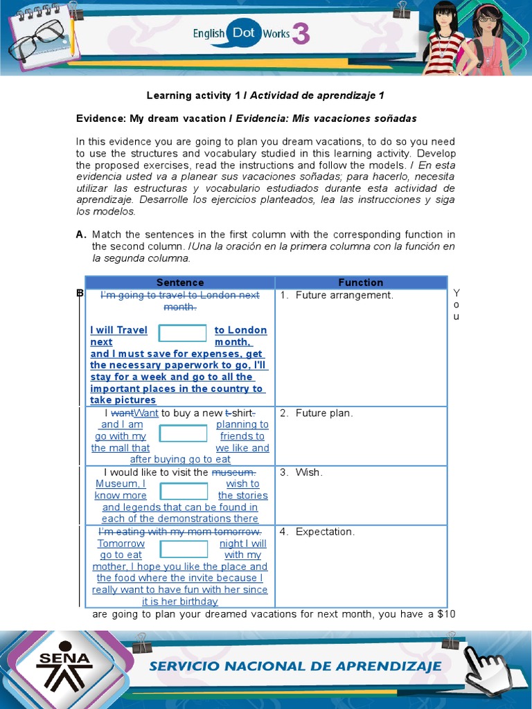 Plan Your Dream Vacation Activity | PDF | Tourism