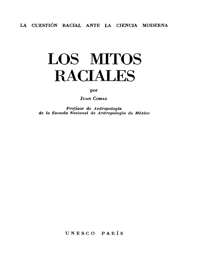 Los Mitos Raciales | PDF | Racismo | Discriminación y relaciones raciales
