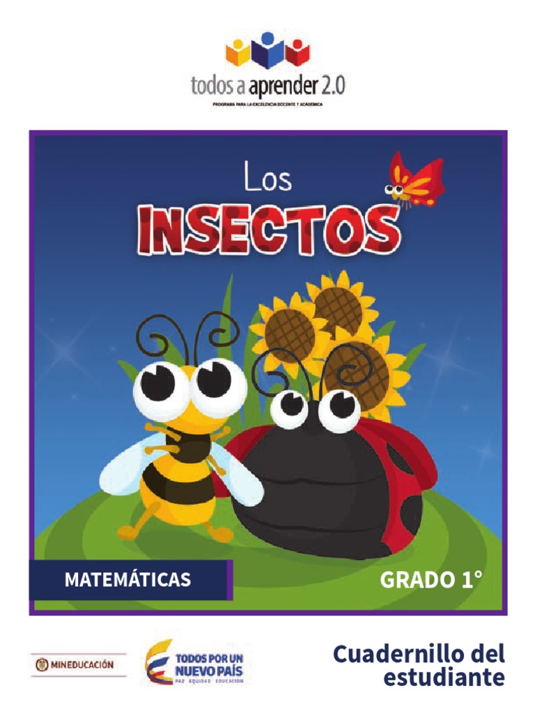 Guia N°1 Estudiante - Matemática Los Inseptos Grado 1° | PDF | Insectos ...