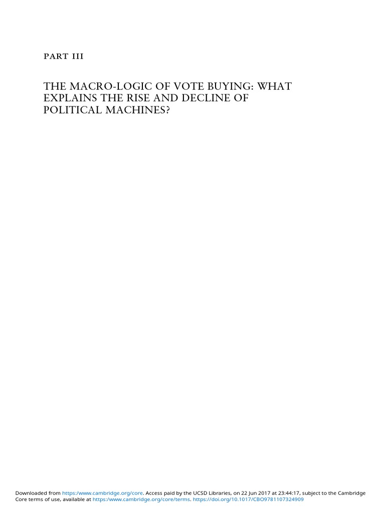 The Macro-Logic of Vote Buying What Explains The Rise and Decline of ...