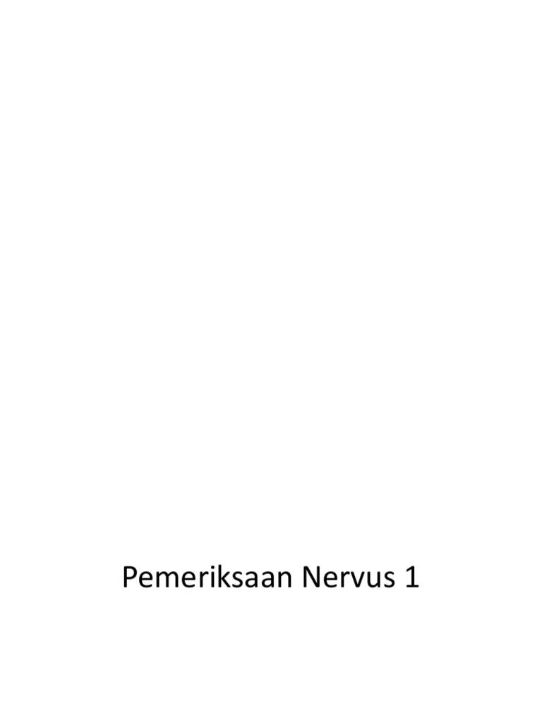 Pemeriksaan Nervus | PDF