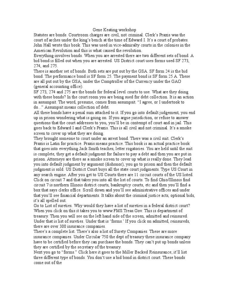 Gene KeatIng Workshop | PDF | Underwriting | Debits And Credits