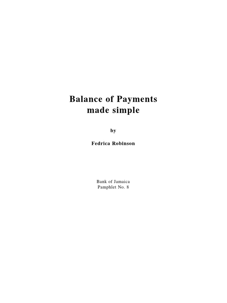 Balance of Payments Made Simple | PDF | Debits And Credits | Balance Of ...