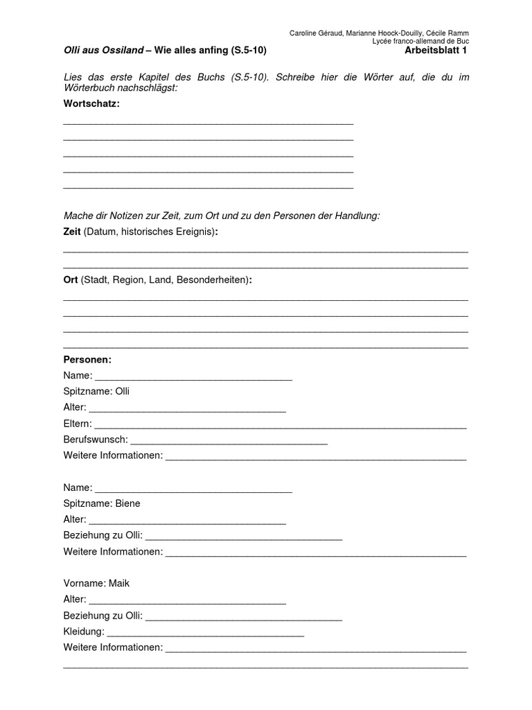 Arbeitsbl Tter | PDF