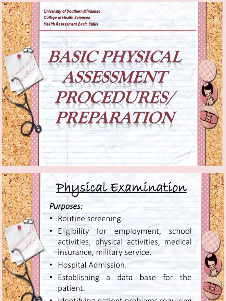 Basic Physical Assessment Procedures Powerpoint Pdf Physical