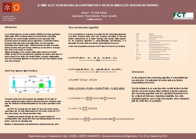 A Time Slot Scheduling Algorithm For E Health Wireless Sensor Networks
