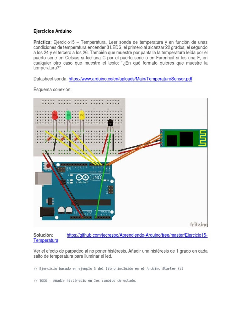 Ejercicios Arduino | PDF | Física | Electromagnetismo