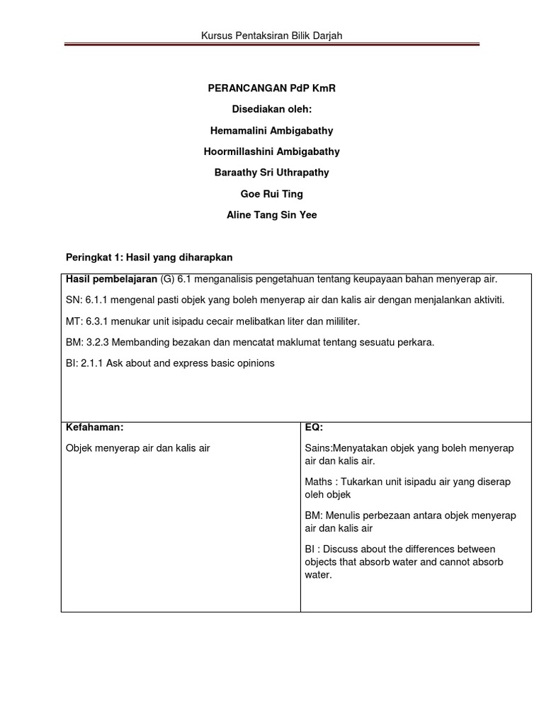 Perancangan PDP KMR | PDF