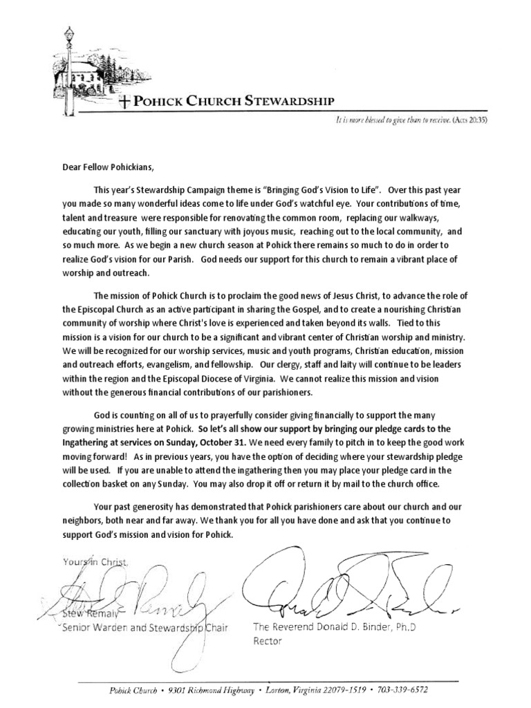 Pohick Church Stewardship Campaign 2023 | PDF | Lifestyle