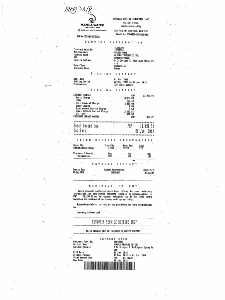 Water Bill PDF | PDF