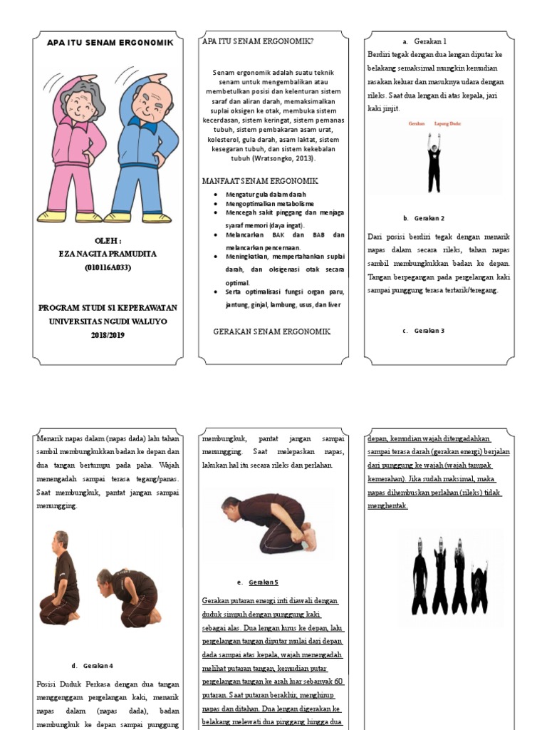 Liflet Senam Ergonomik | PDF