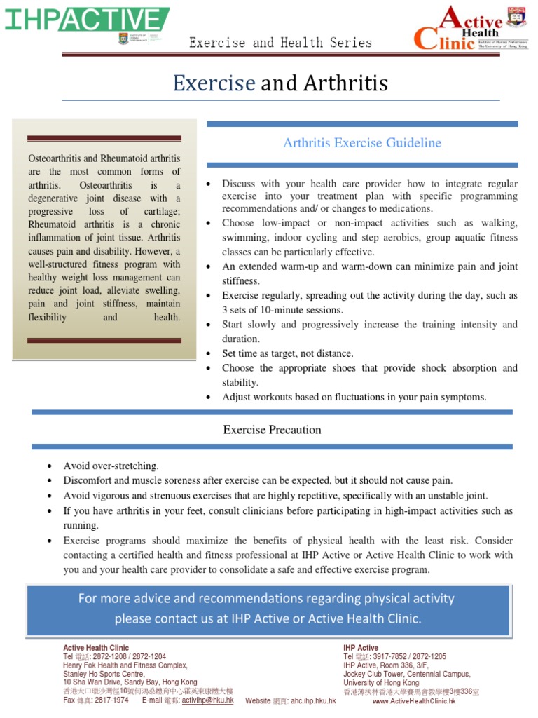 Exercise: and Arthritis | PDF | Arthritis | Osteoarthritis