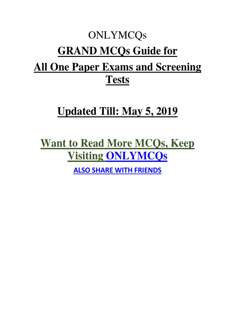 Grand MCQs Guide OnlyMCQs PDF | PDF | Asia | United Nations