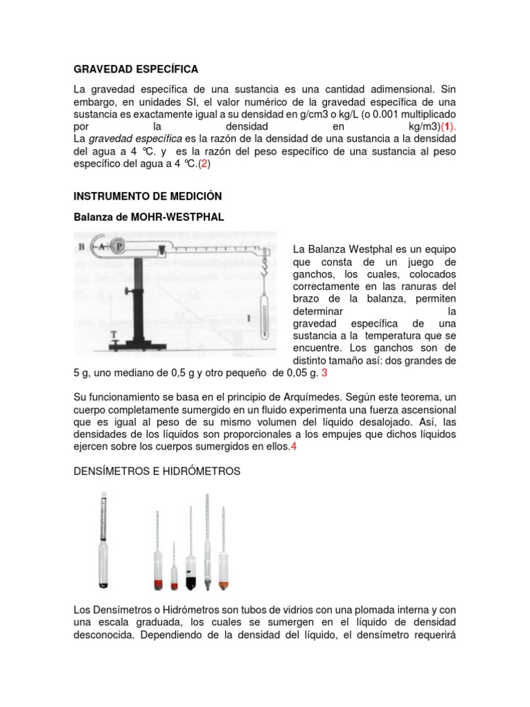 Gravedad Específica | PDF | Viscosidad | Tensión superficial