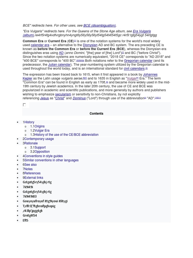 Common Era or Current Era (CE) | PDF | Social Science
