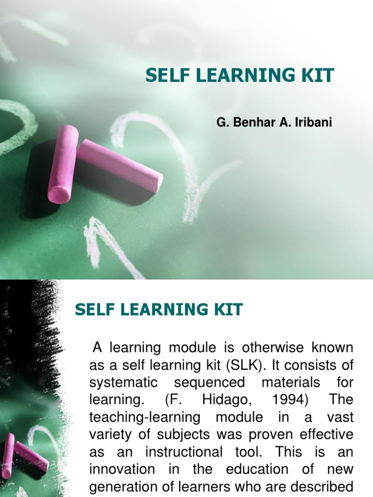 Self Learning Kit: G. Benhar A. Iribani | PDF | Learning | Teachers