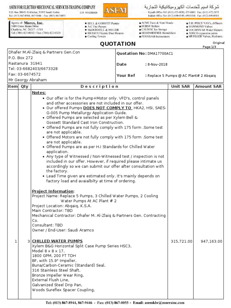 Dma17700ac1-Chwp & CWP | PDF | Value Added Tax | Pump