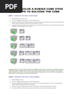 Rubik's Cube Instructable | PDF | Logic Puzzles | Teaching Mathematics