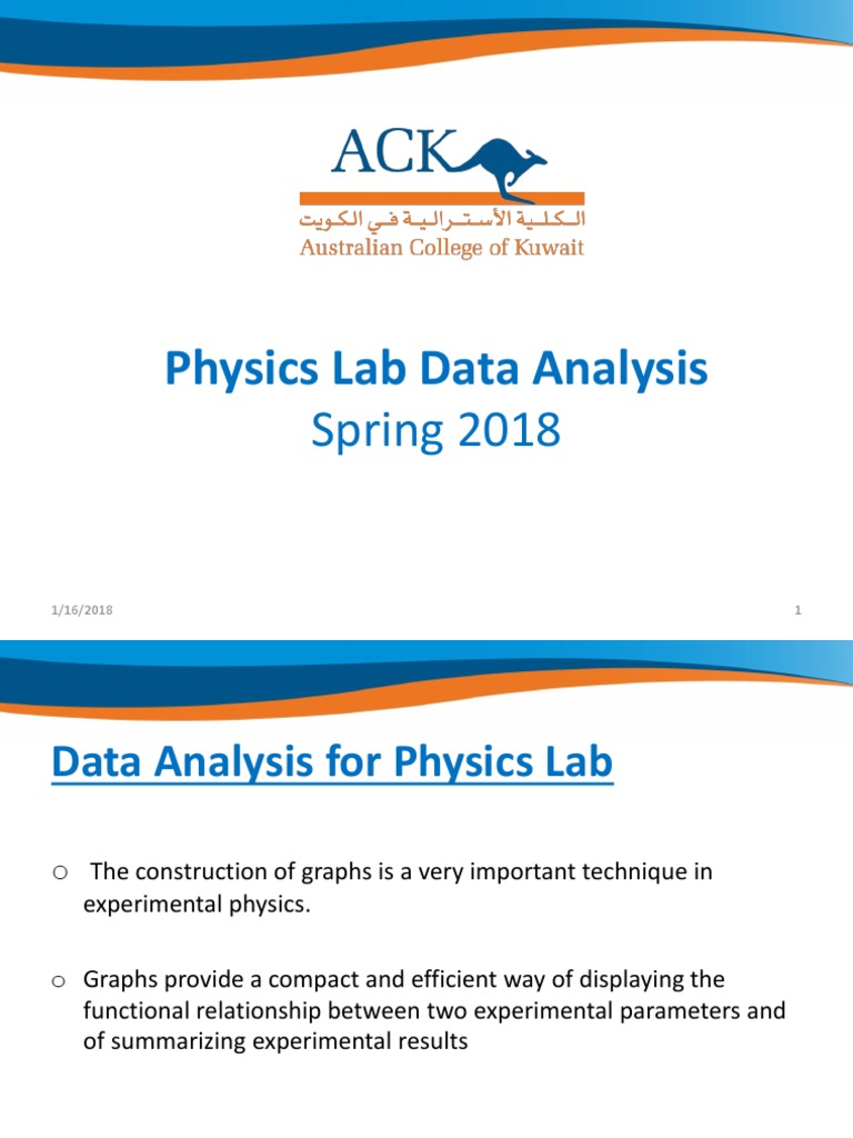Physics Lab Data Analysis: Spring 2018 | PDF | Data Analysis | Linear ...