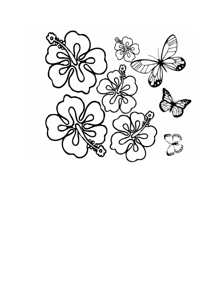 Bunga Raya Colouring Page