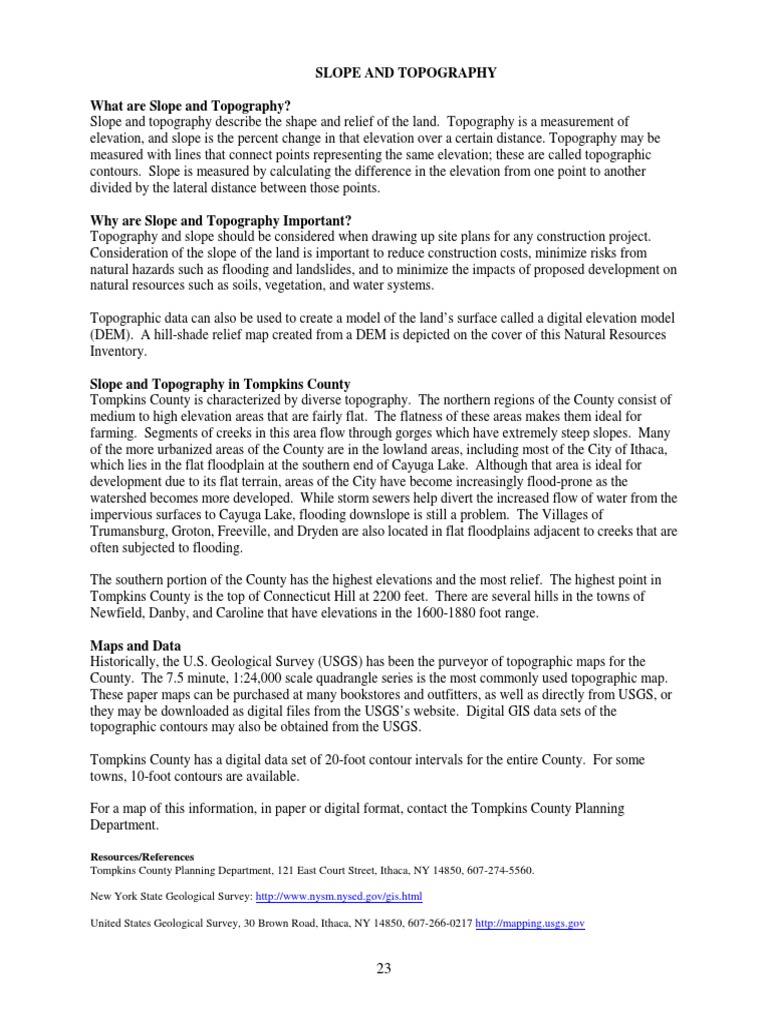 Slope and Geography | PDF | Topography | Glacier