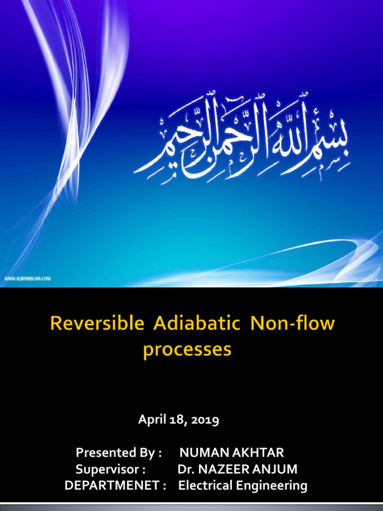 Reversible Adiabatic Non-Flow PROCESSES | PDF | Heat | Entropy