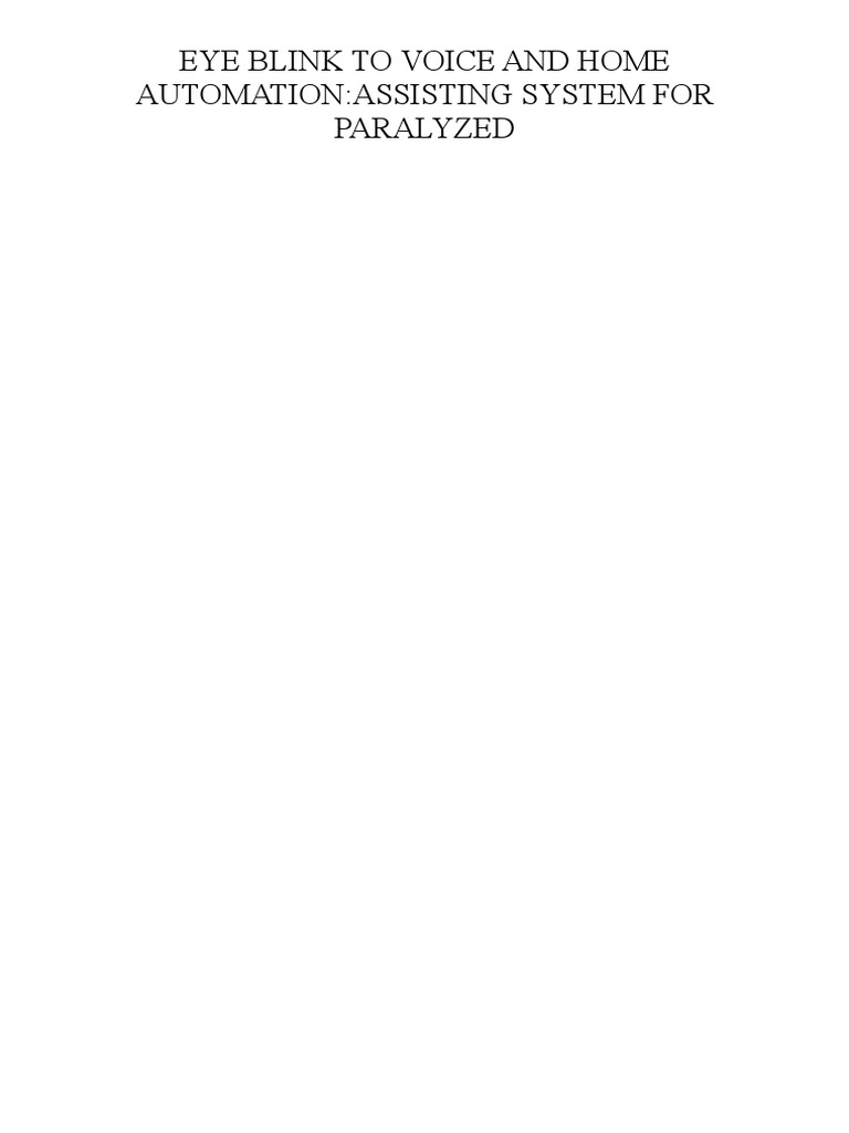 Eye Blink Automation for MND Patients | PDF | Raspberry Pi | Electroencephalography