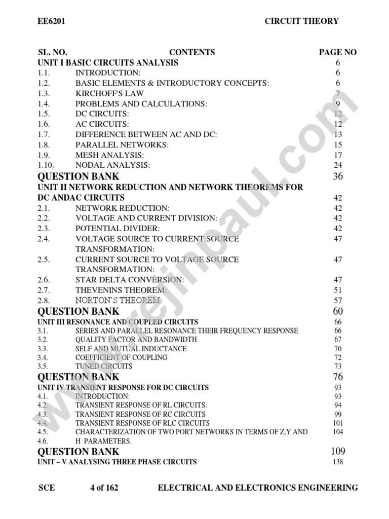 Circuit Theory Notes PDF | PDF | Electrical Network | Direct Current