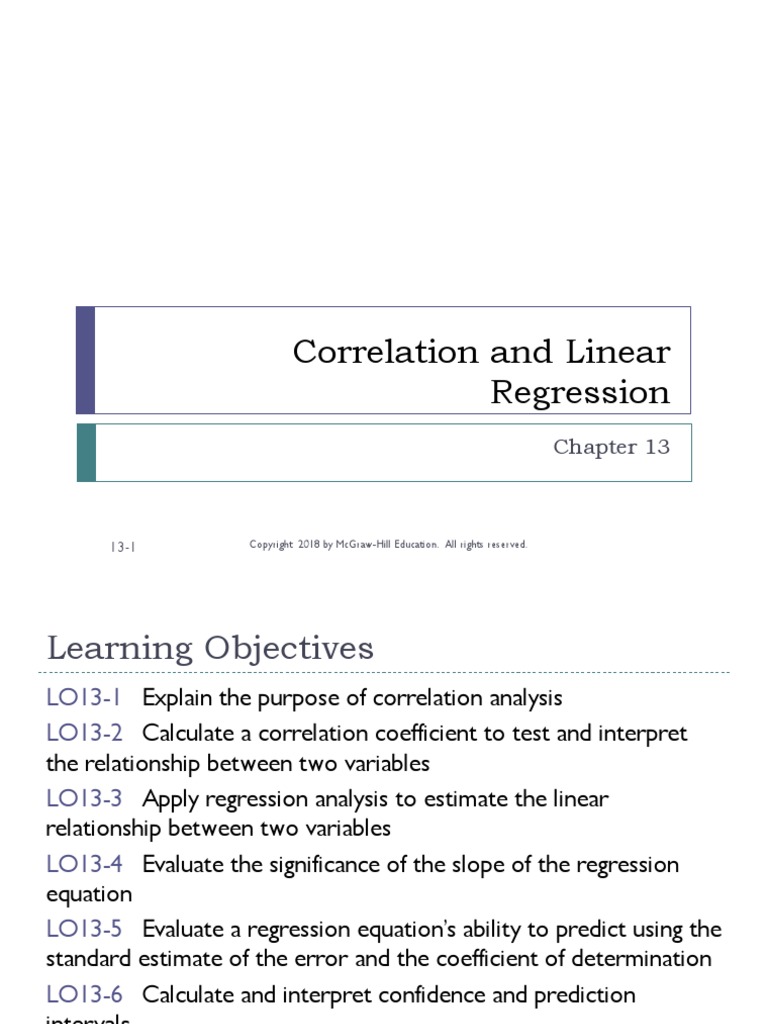 Chapter - 13 Correlation and Linear Regression | PDF | Correlation And Dependence | Regression ...