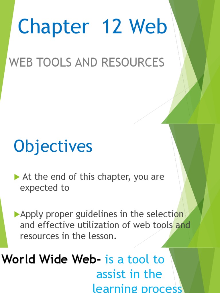 Chapter 12 Web Edtech Report | PDF | World Wide Web | Internet & Web
