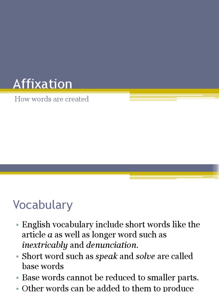 Affixation | PDF | Word | Lexical Semantics