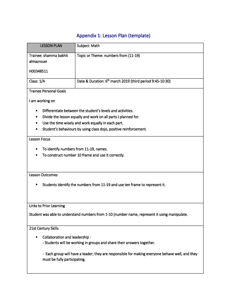 New Lesson Plan Observation 2 | PDF | Lesson Plan | Pedagogy